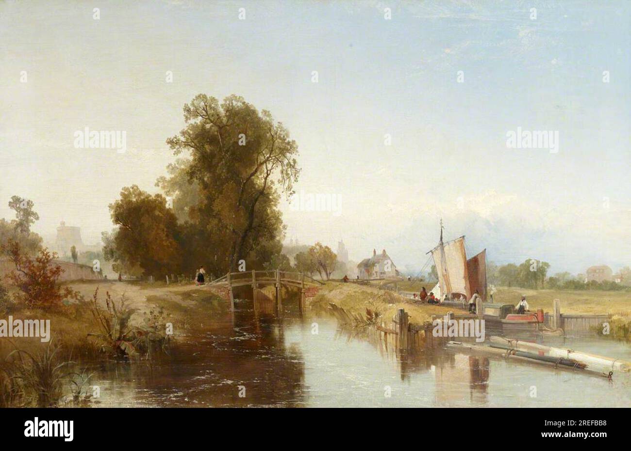 The Old Lock, Windsor circa 1837 by James Baker Pyne Stock Photo - Alamy
