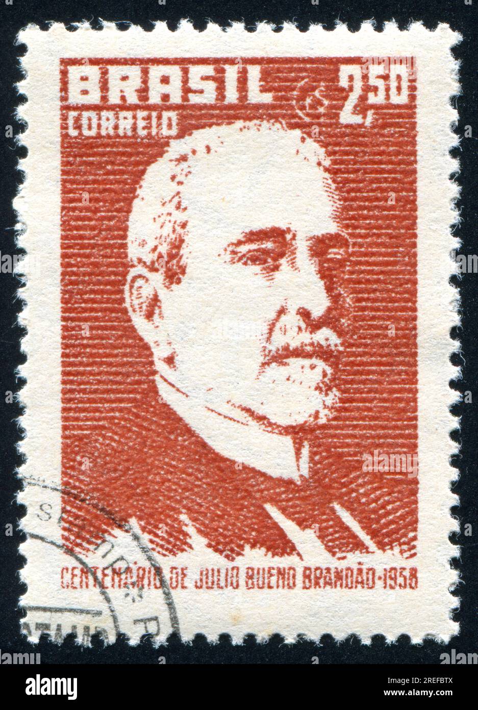 BRAZIL - CIRCA 1958: stamp printed by Brazil, shows Julio Bueno Brandao ...