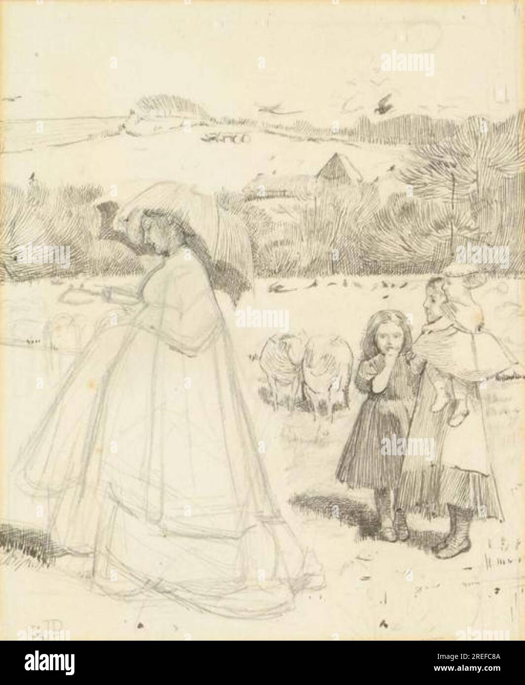 The Great Lady - George John Pinwell by George John Pinwell Stock Photo ...