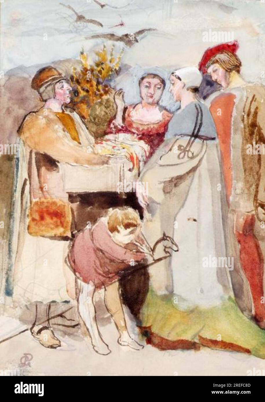 The Mountebanks - George John Pinwell by George John Pinwell Stock ...