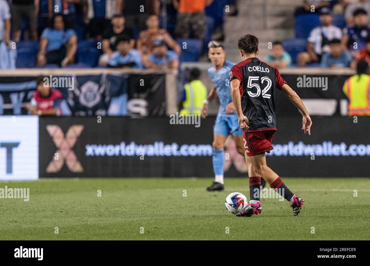 Alonso Coello (52) of Toronto FC controls ball during Leagues Cup 2023 ...