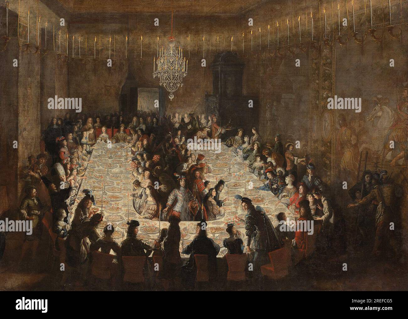 Court table at the time of Emperor Leopold I 1666 by Jan Thomas van ...