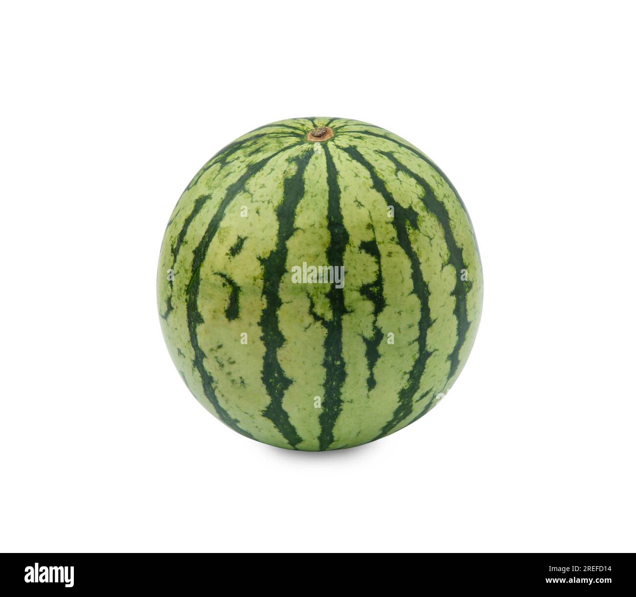 One whole ripe watermelon isolated on white Stock Photo - Alamy