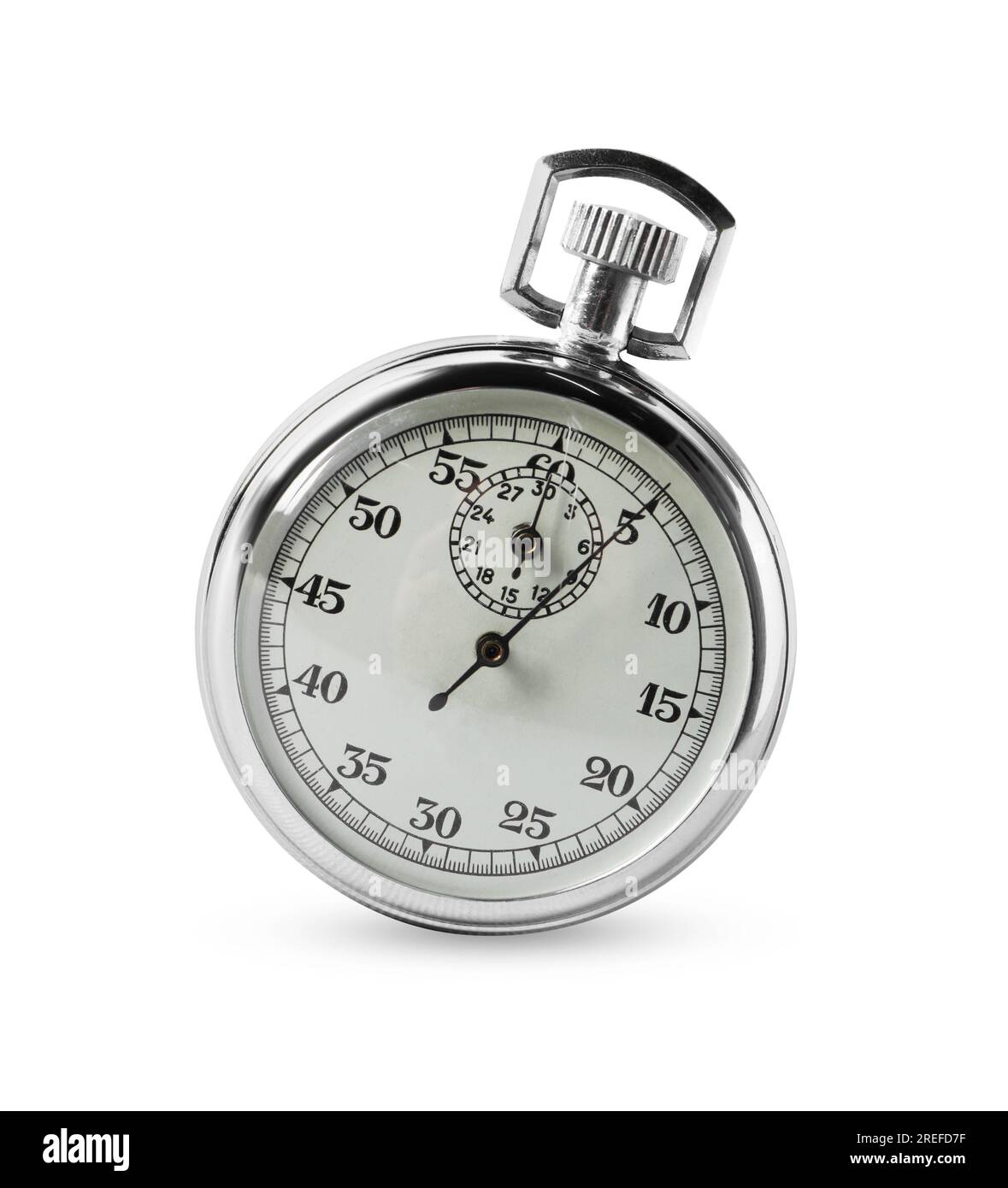 Vintage timer isolated on white. Measuring tool Stock Photo - Alamy