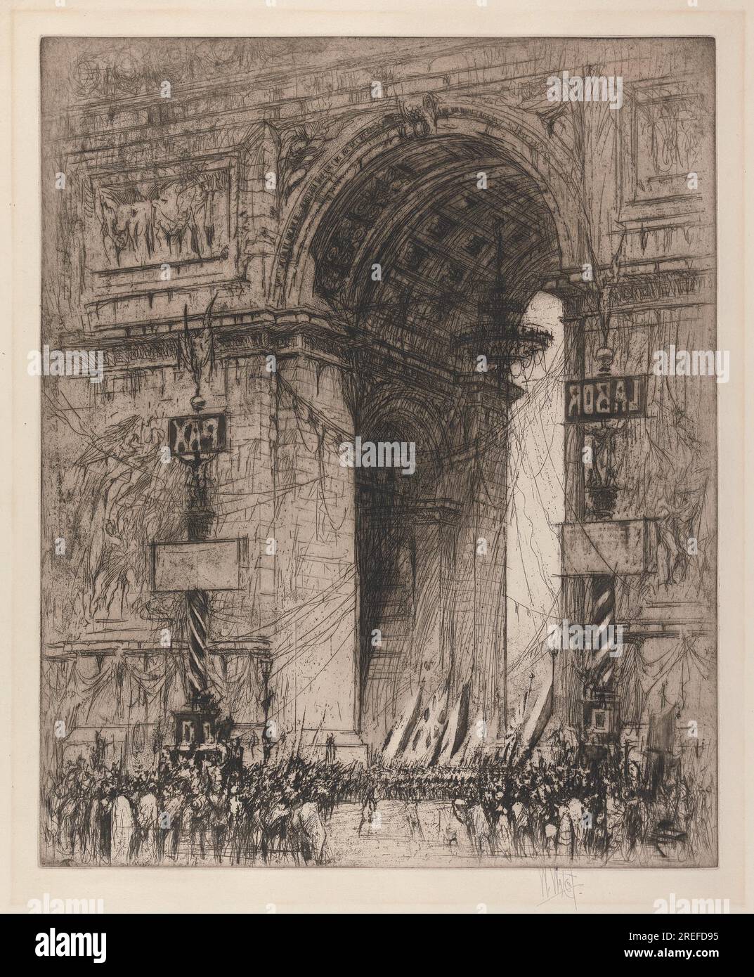 Arc de Triomphe, Paris 1919 by William Walcot Stock Photo - Alamy