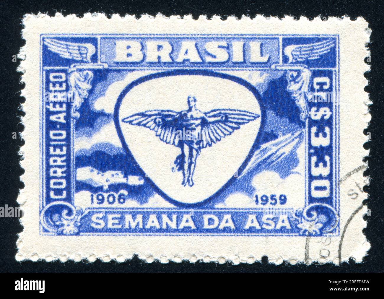 BRAZIL - CIRCA 1959: stamp printed by Brazil, shows Symbol of Flight ...