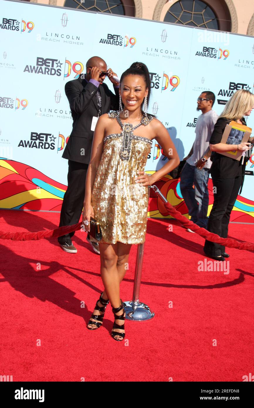Denyce Lawton arriving at the BET Awards 2009 at the Shrine Auditorium ...