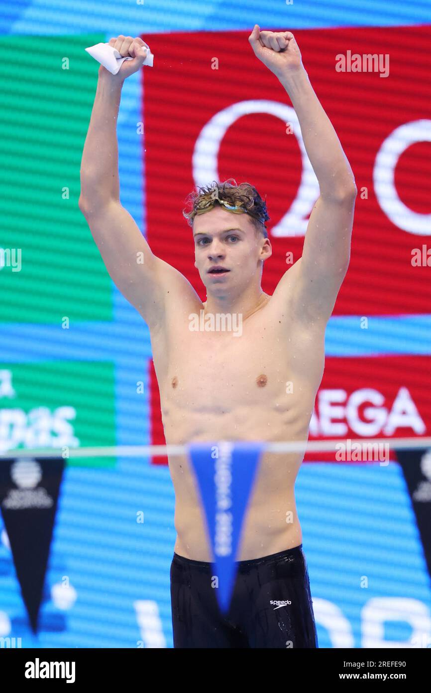 Fukuoka, Japan. 27th July, 2023. Leon MARCHAND (FRA) Swimming : World ...
