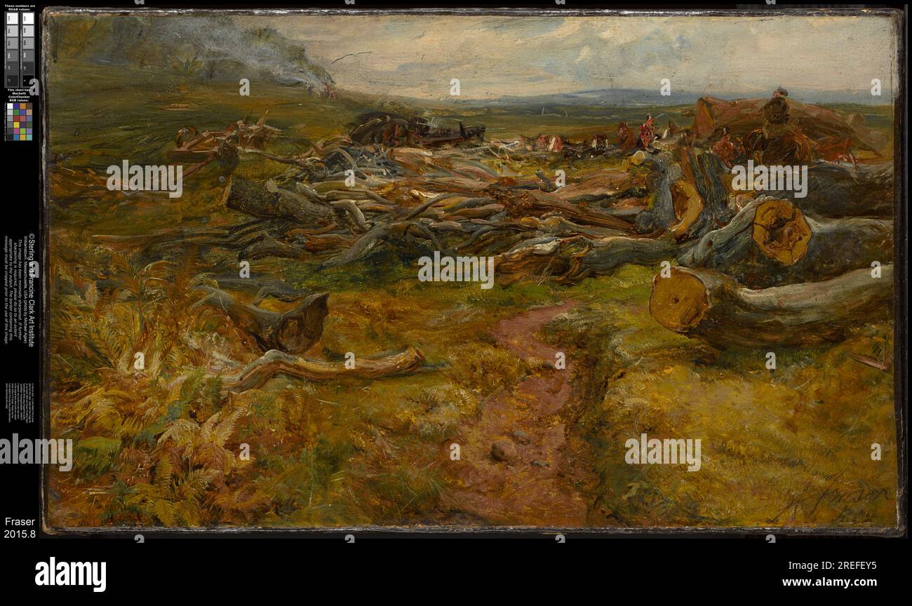 British Soldiers Clearing and Burning, Cadzow Forest, Scotland 1860 by ...