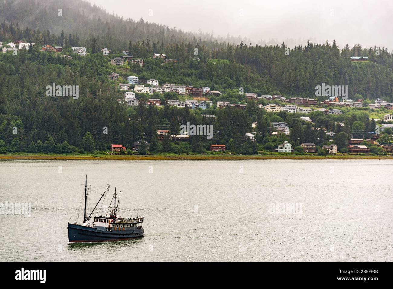 Commercial fishing boat trawler in Alaska Stock Photo - Alamy