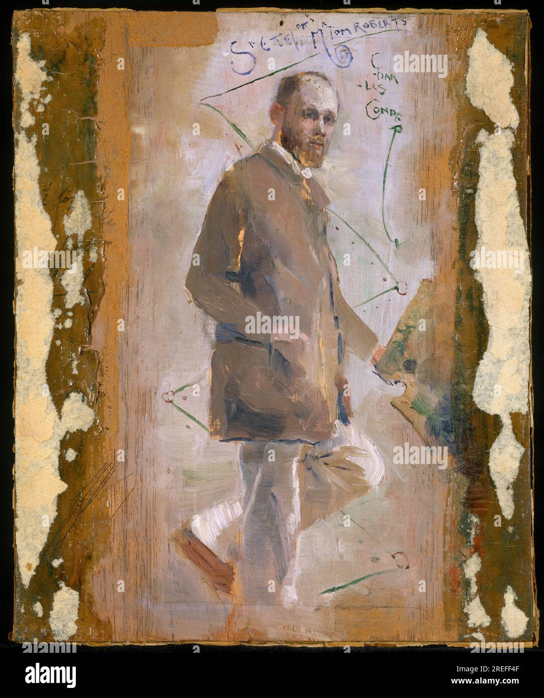 An Impressionist (Tom Roberts) circa 1889 by Charles Conder Stock Photo ...