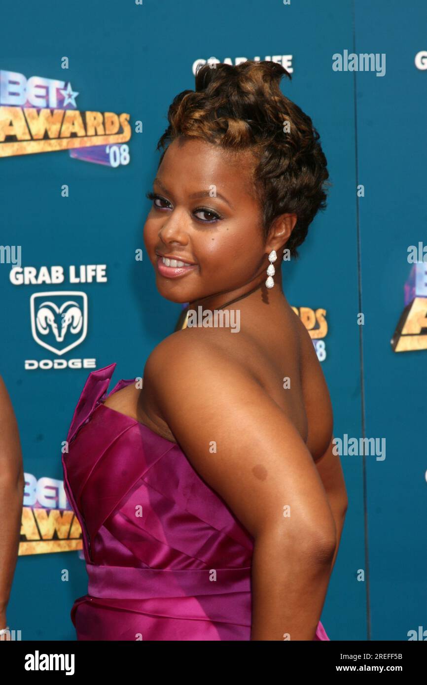 Chrisette Michele arriving at the BET Awards at the Shrine Auditorium ...