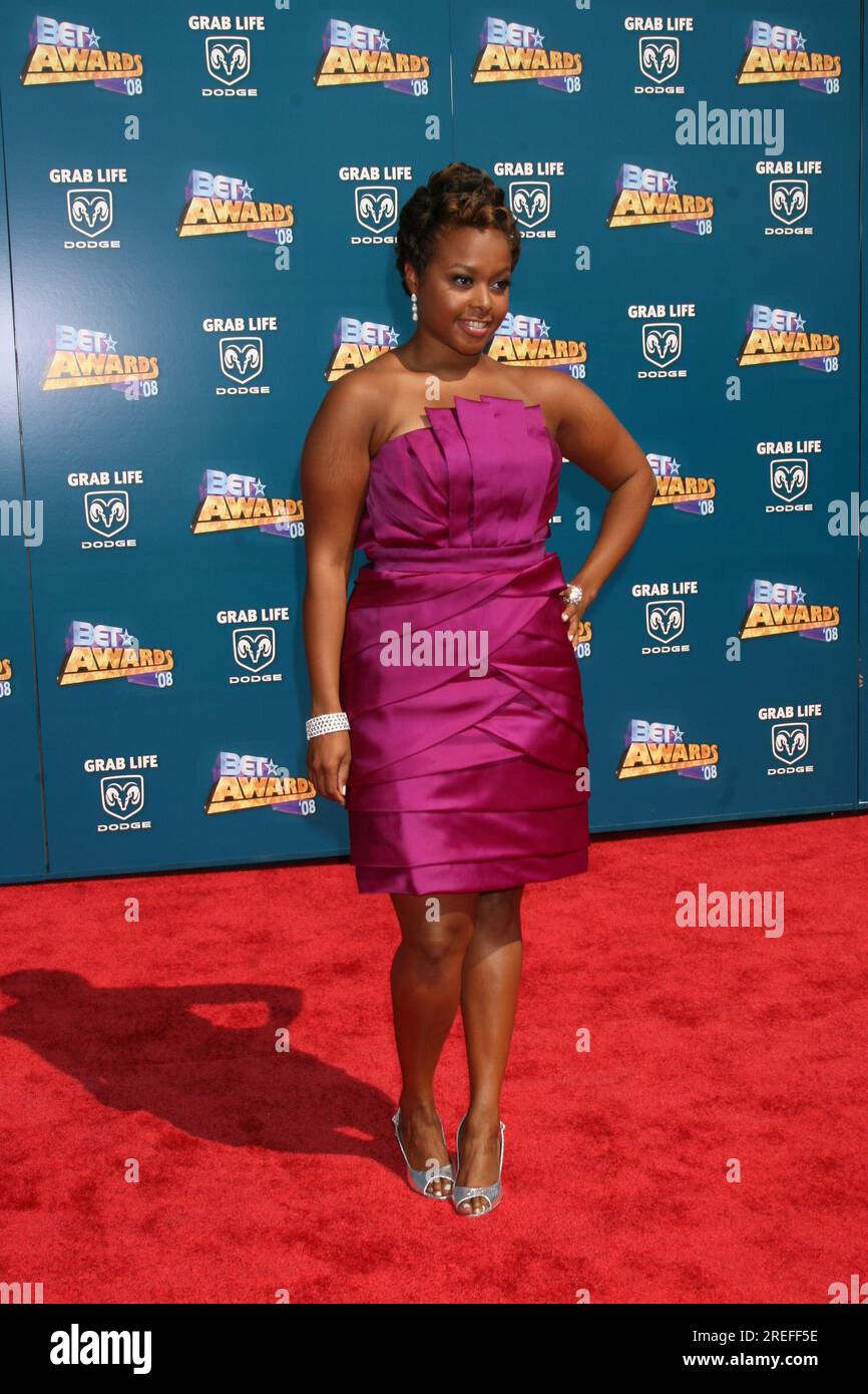 Chrisette Michele arriving at the BET Awards at the Shrine Auditorium ...
