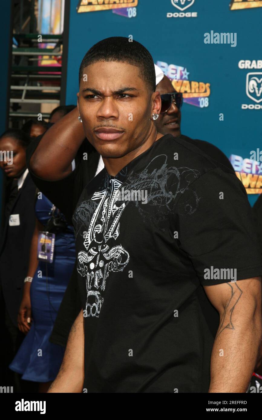 Nelly arriving at the BET Awards at the Shrine Auditorium in Los ...