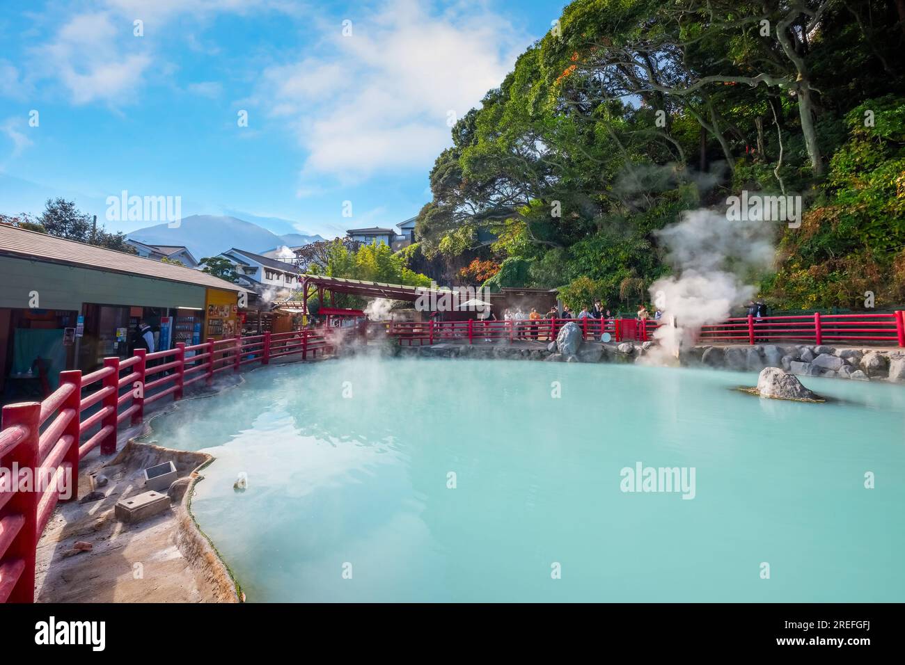 Beppu, Japan - Nov 25 2022: Kamado Jigoku hot spring in Beppu, Oita ...