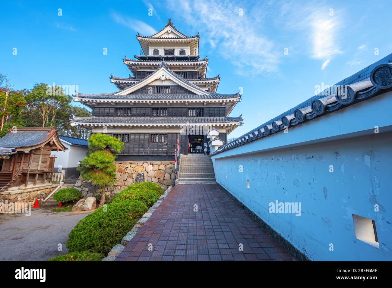 Nakatsu, Japan - Nov 26 2022: Nakatsu Castle known as one of the three ...