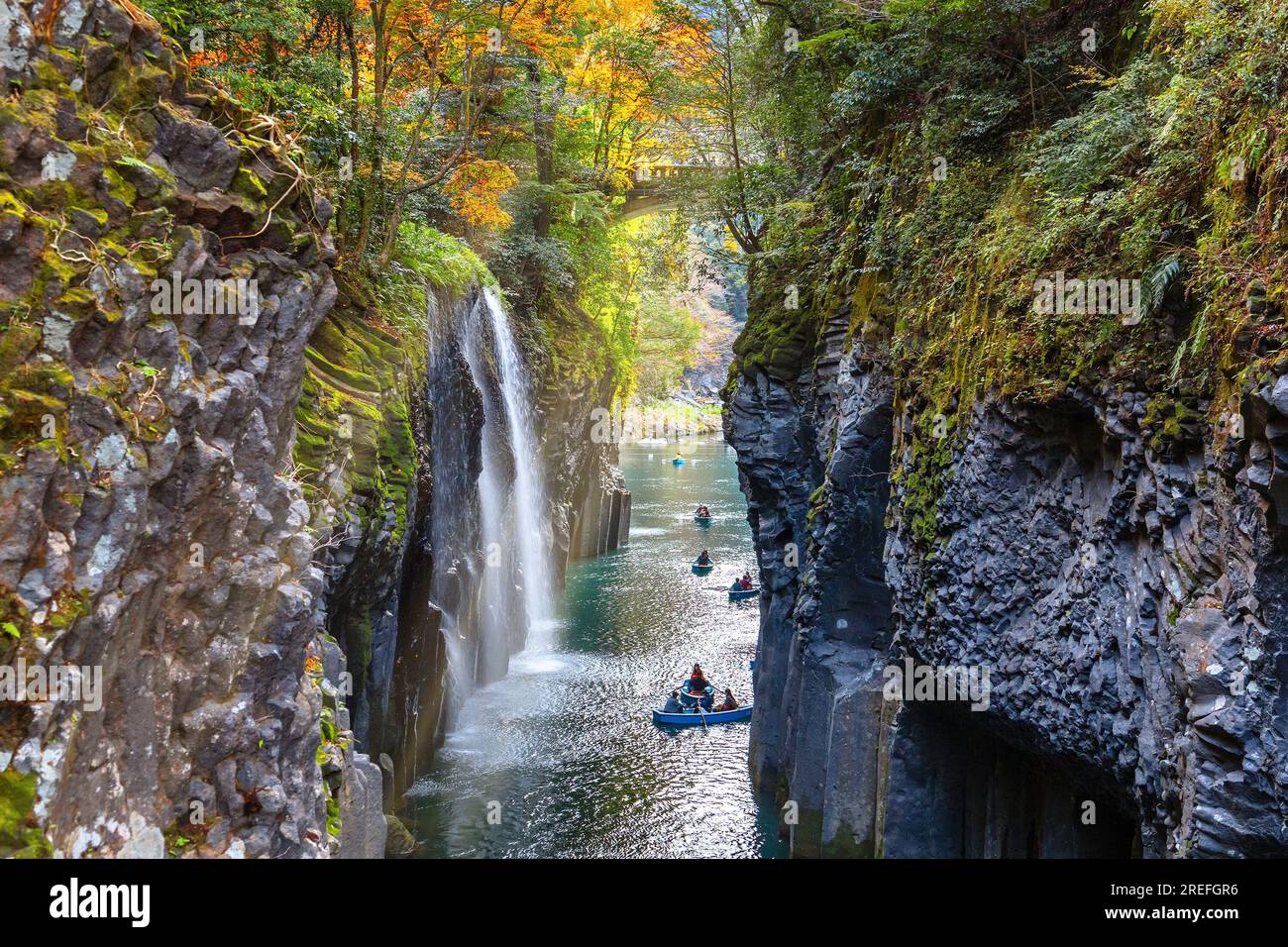 Miyazaki, Japan - Nov 24 2022: Takachiho Gorge is a narrow chasm cut ...