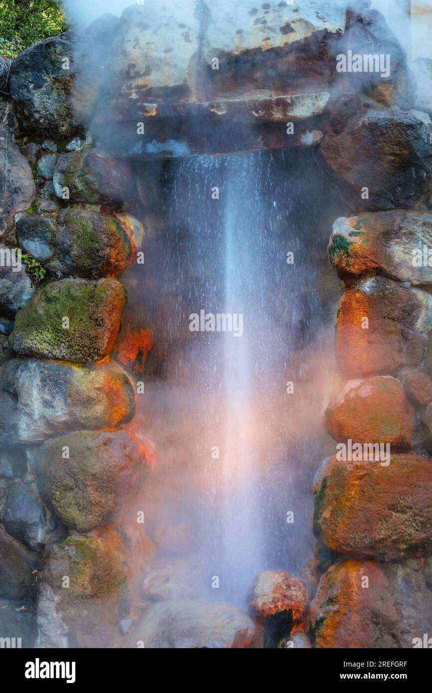 Beppu, Japan - Nov 25 2022: Tatsumaki Jigoku hot spring in Beppu, Oita ...