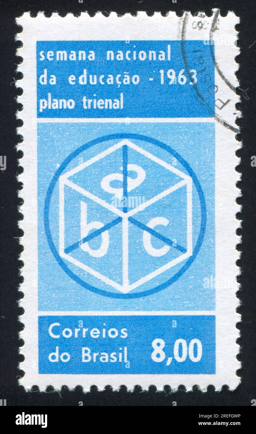 BRAZIL - CIRCA 1963: stamp printed by Brazil, shows Geometric Form ...