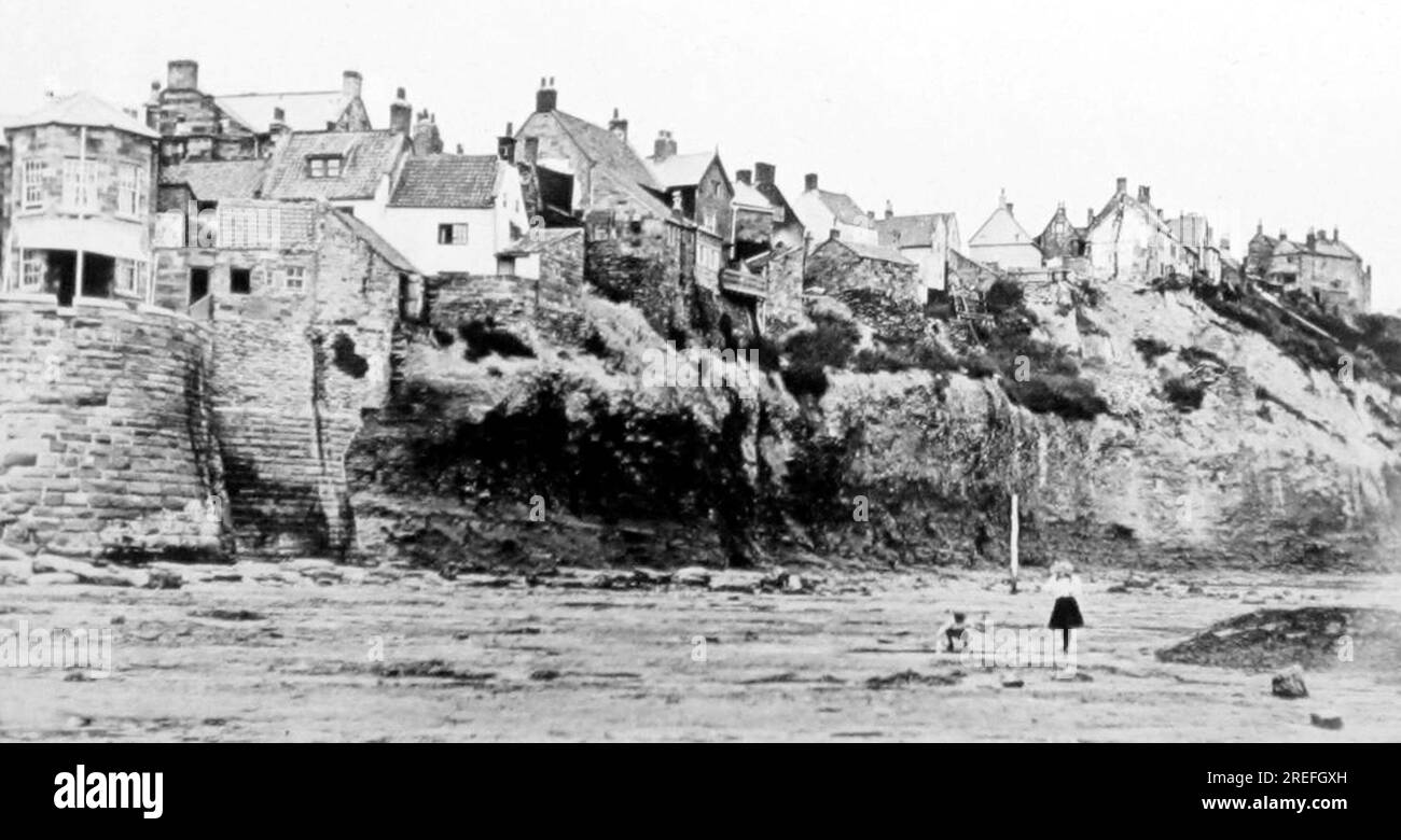 Robin Hood's Bay, Yorkshire, Victorian period Stock Photo - Alamy