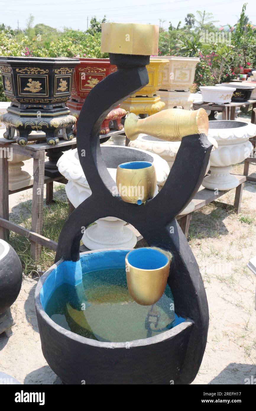 big earthen jar clay jar pottery jar Thai jar handicraft for tree and ...