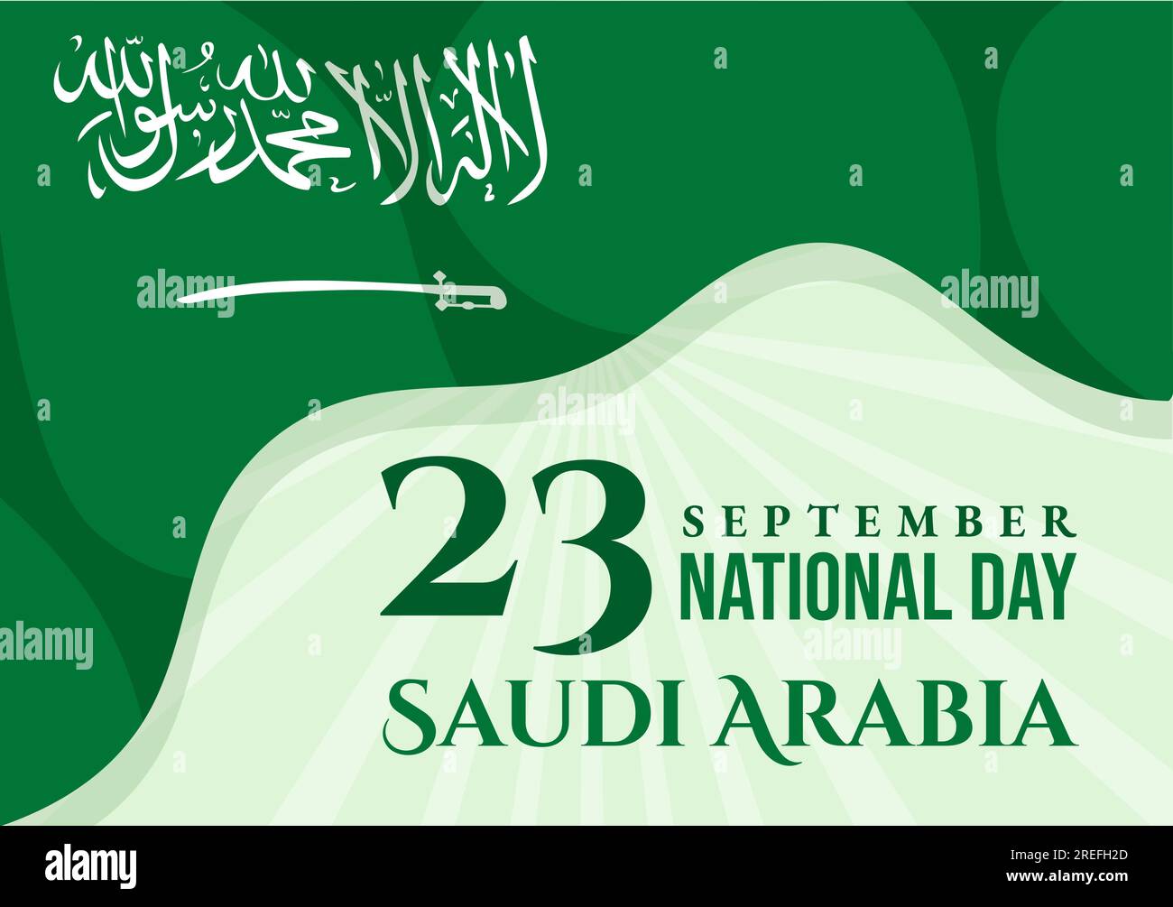 Happy Saudi Arabia National Day Vector Illustration on September 23 ...