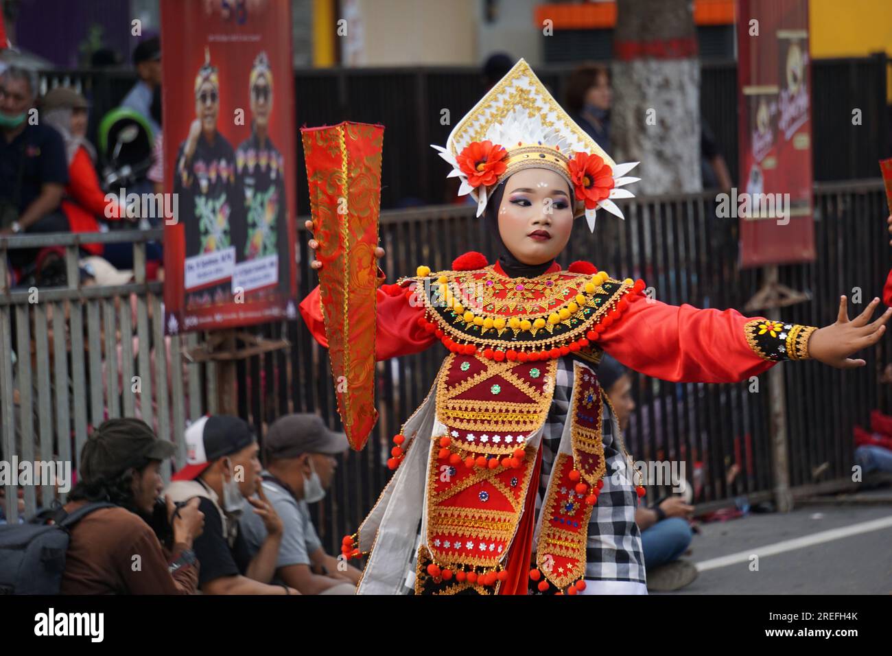 Baris dadap dance from Bali at BEN Carnival . This dance is a sacred ...