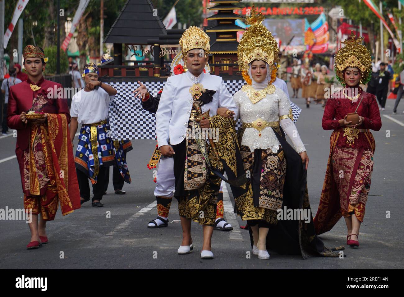Indonesian with balinese traditional costume at BEN Carnival Stock ...