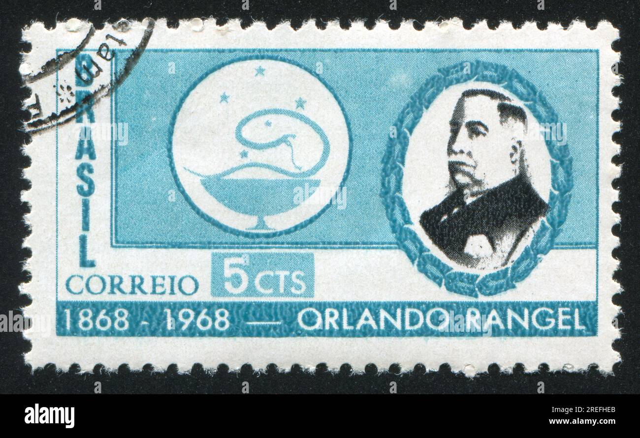 BRAZIL - CIRCA 1968: stamp printed by Brazil, shows Orlando Rangel ...