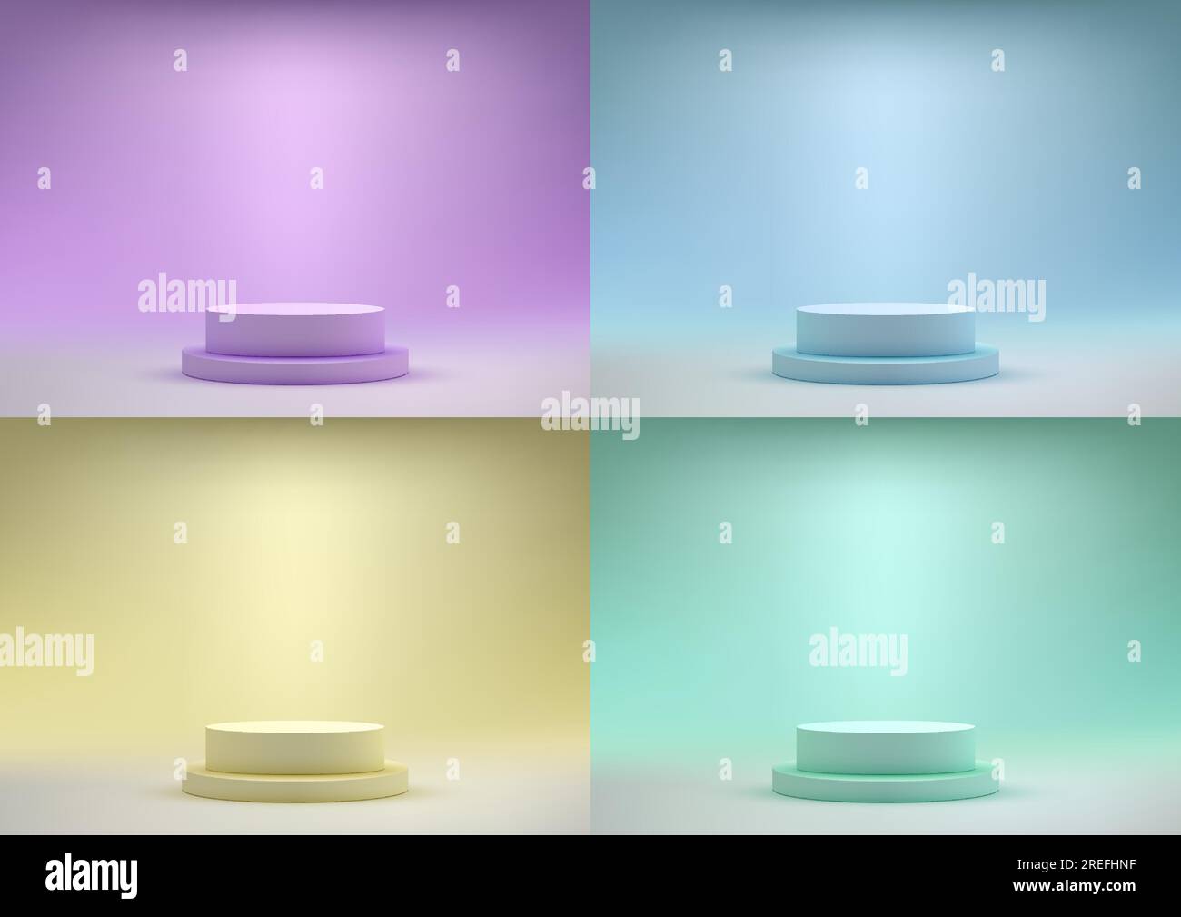 3D realistic pastel podium steps mockup is perfect for showcasing your ...