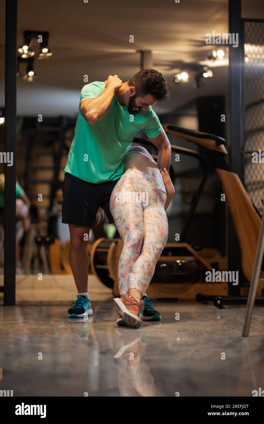 Couple in love dancing bachata and tango. Boy and girl having fun ...