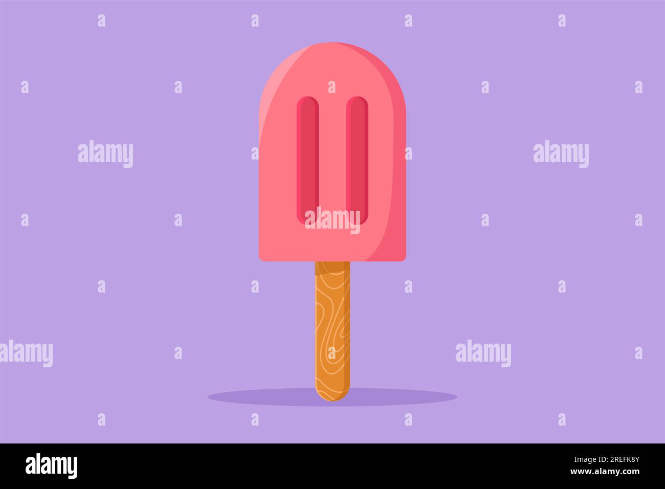 Graphic flat design drawing fresh sweet popsicles store logo. Ice cream ...