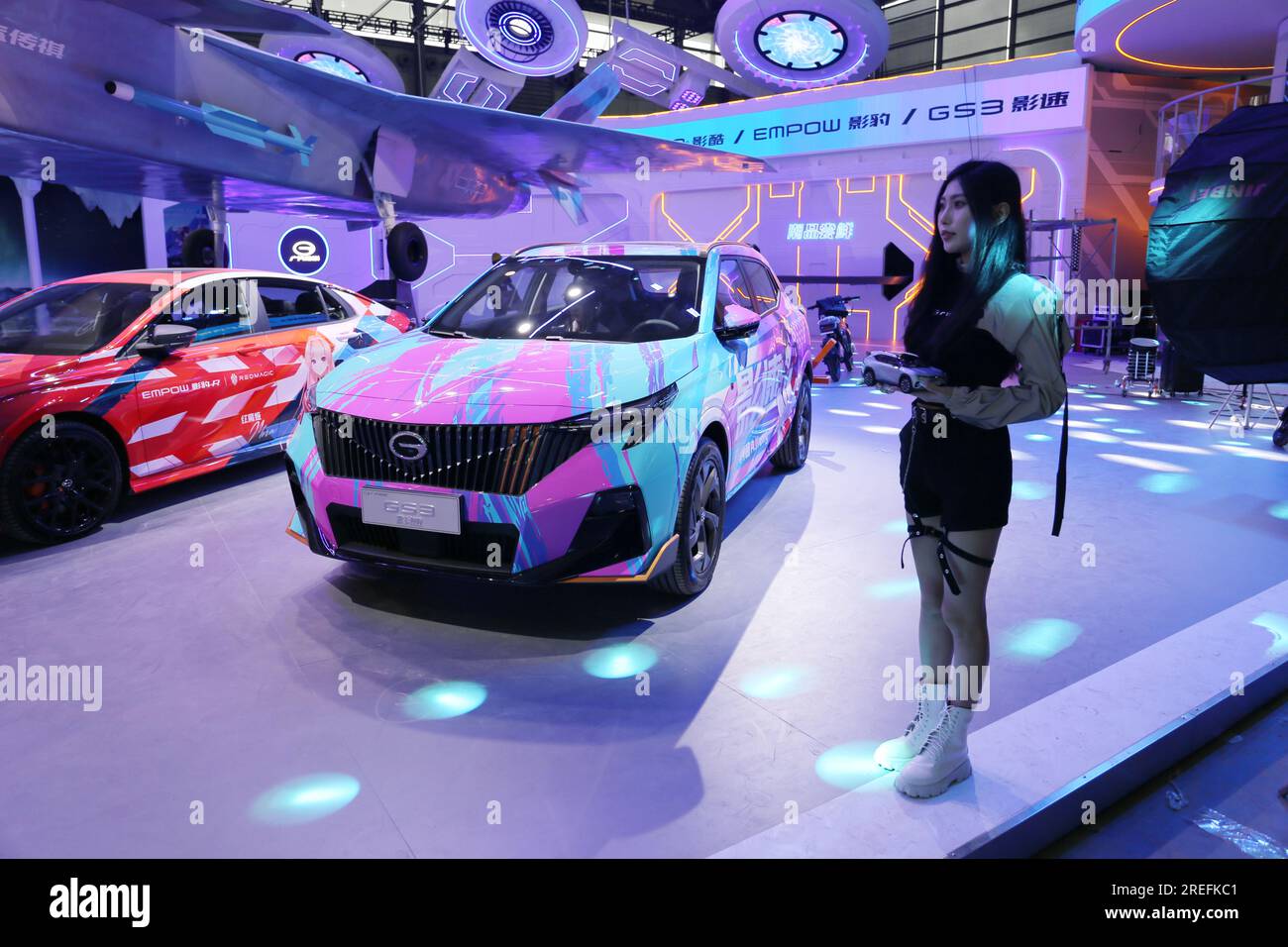 SHANGHAI, CHINA - JULY 27, 2023 - A model of the J-20 fighter jet at ...