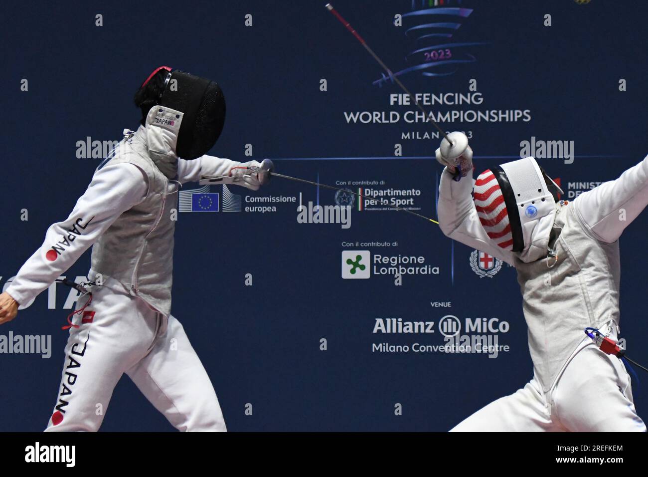 Kosuke Matsuyama of Japan (L) fights against Nick Itkin of Unites ...