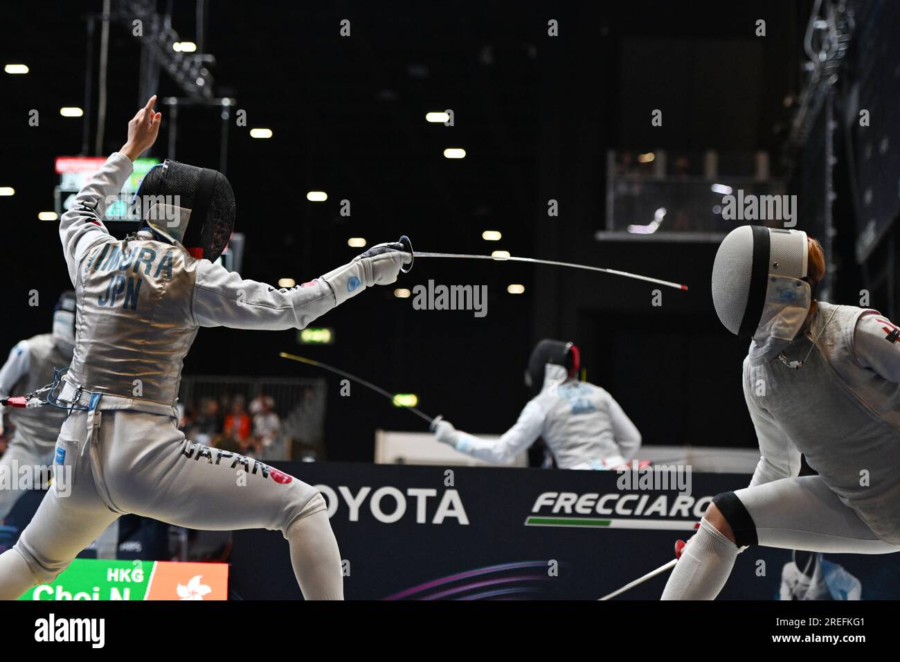 Kazuki Iimura of Japan (L) fights against Nicholas Edward Choi of Hong ...