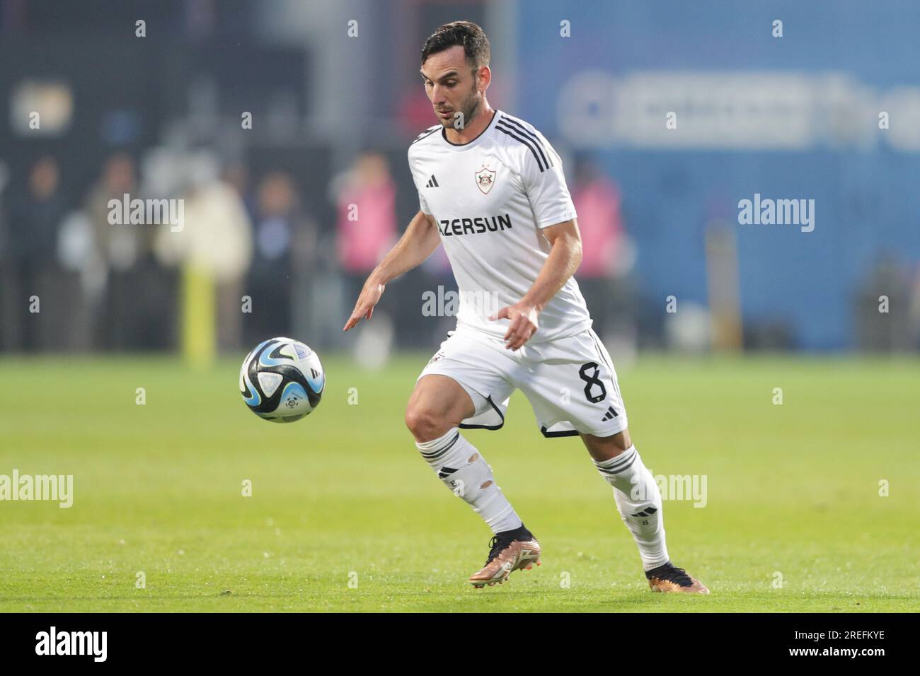 Czestochowa, Poland. 26th July, 2023. Marko Jankovic of Qarabag FK seen in action during the ...
