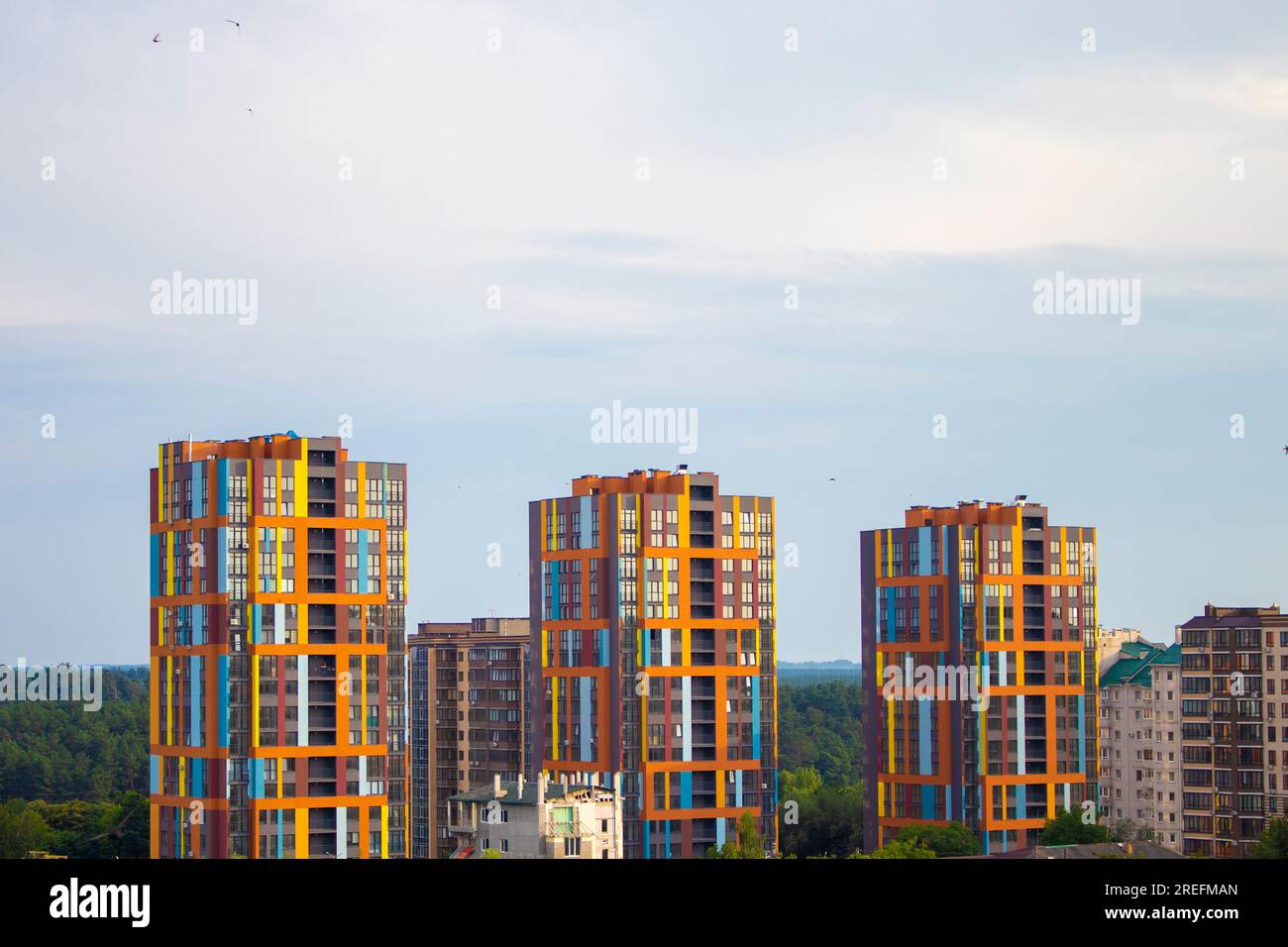 Amazing Panoramic View of the Cityscape with Skyscrapers. a New Complex ...