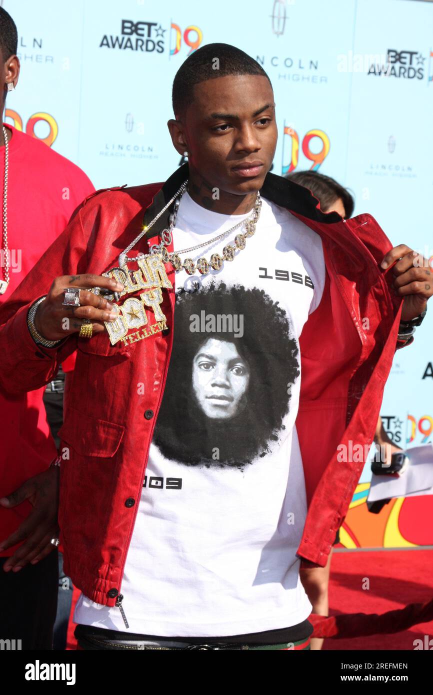 Soulja Boy arriving at the BET Awards 2009 at the Shrine Auditorium in ...
