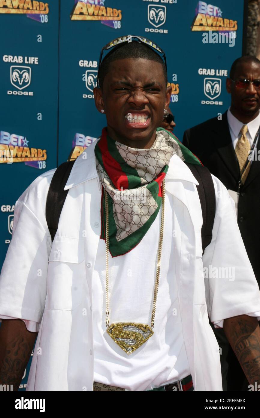 Soulja Boy Tell'Em arriving at the BET Awards at the Shrine Auditorium ...