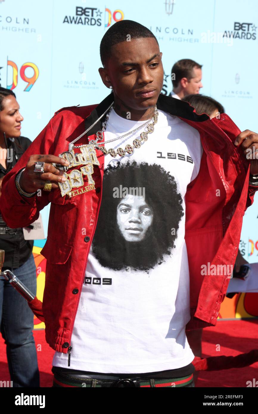 Soulja Boy arriving at the BET Awards 2009 at the Shrine Auditorium in ...
