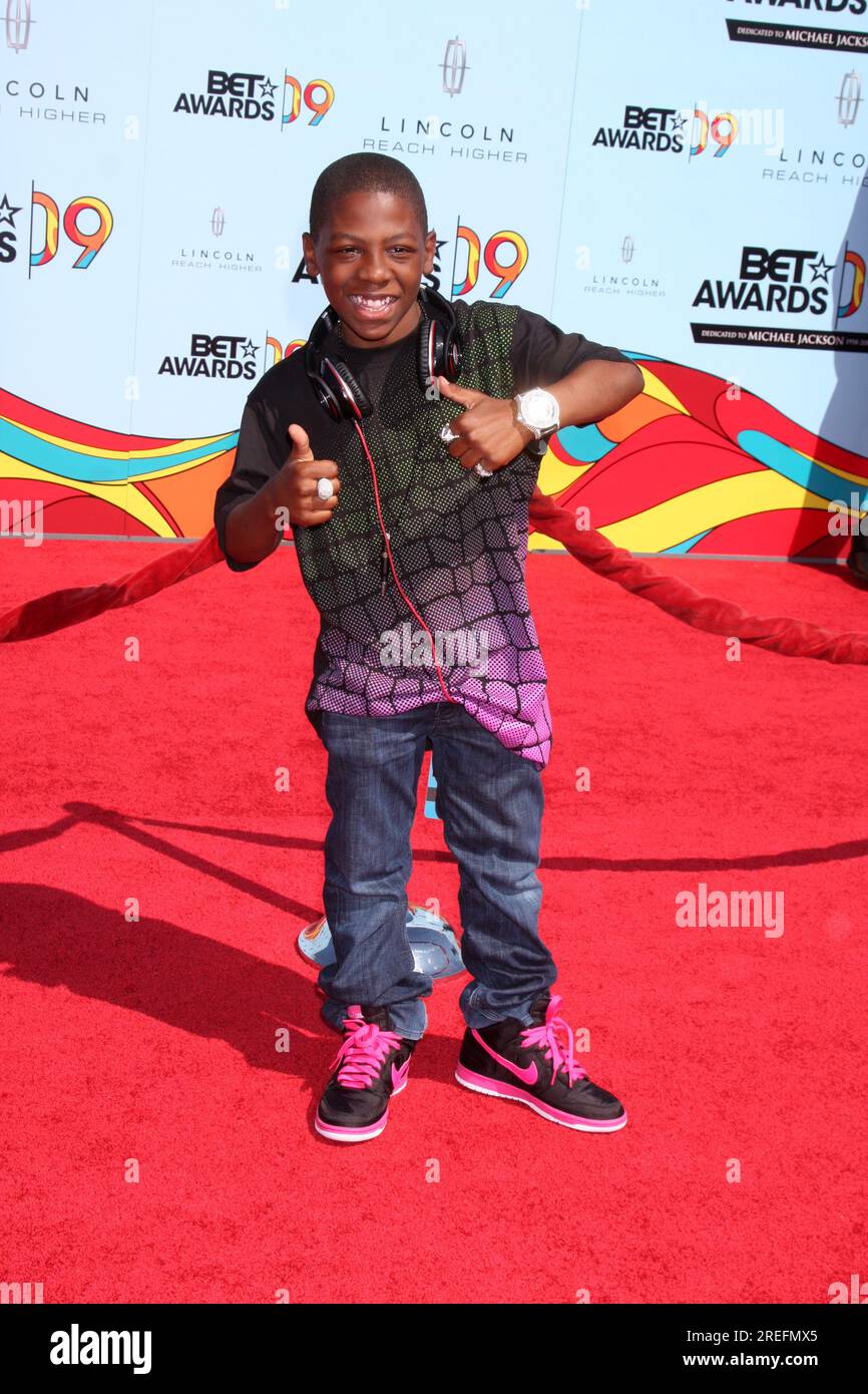 Bobb'e J. Thompson arriving at the BET Awards 2009 at the Shrine ...
