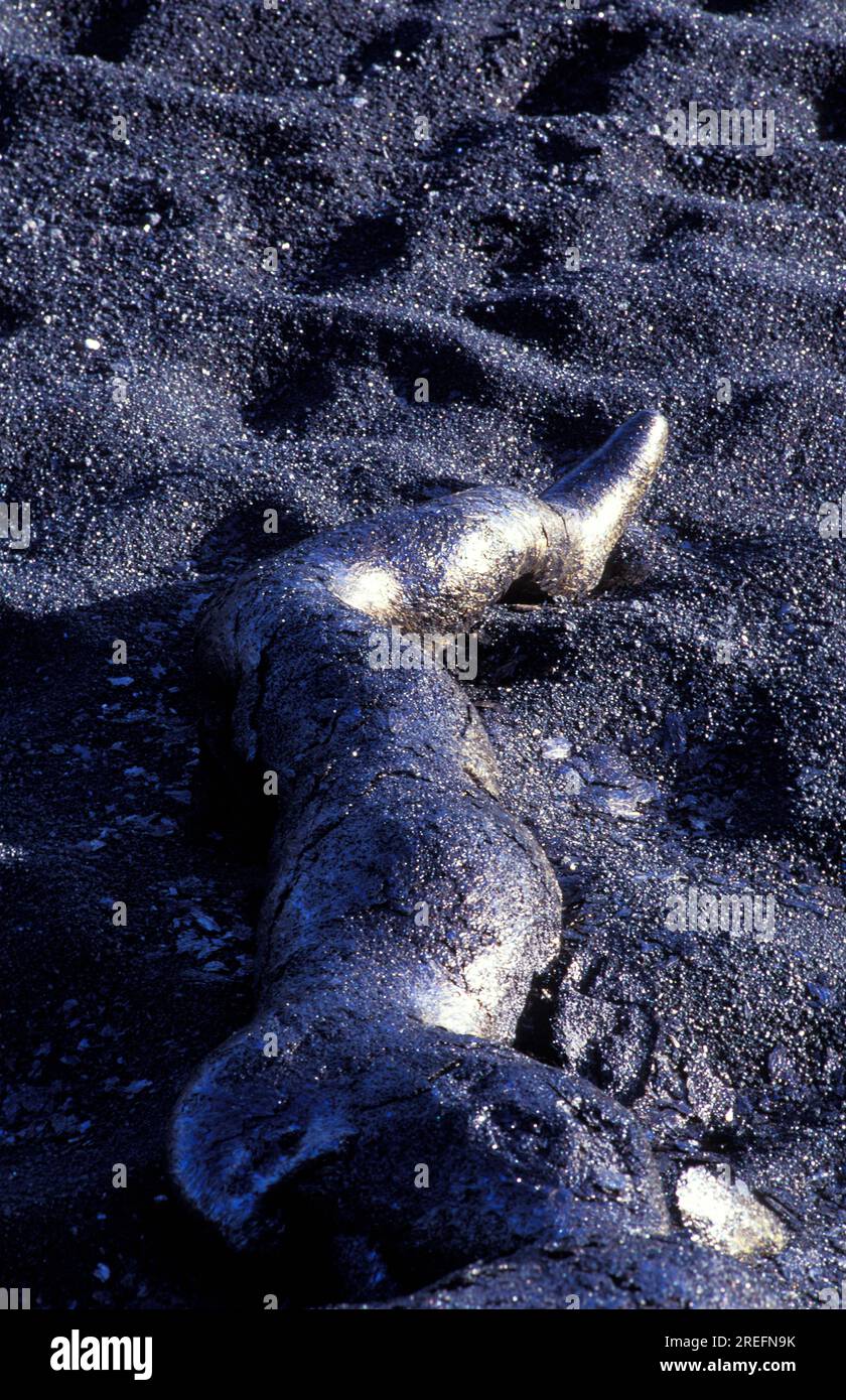 Unique formation of lava in Volcanoes National Park on the Big Island ...