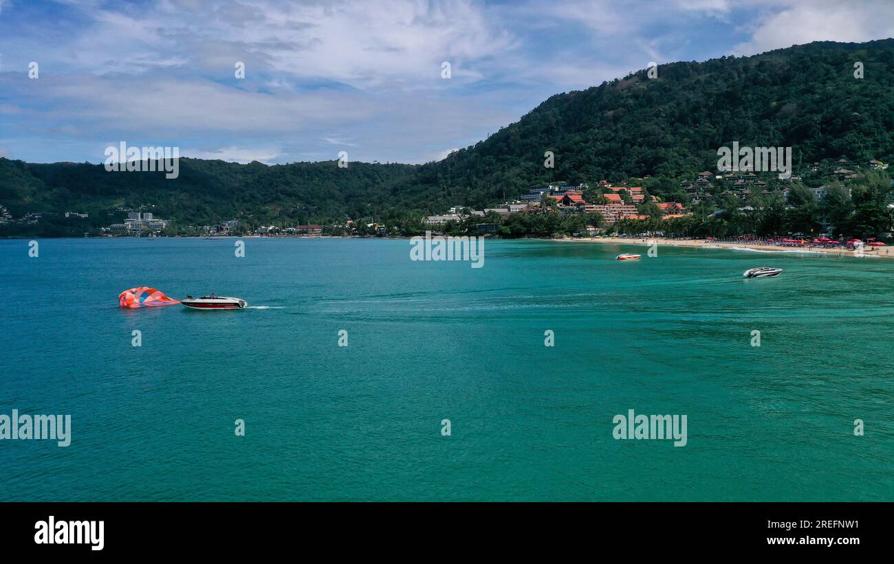 View patong beach parasailing hi-res stock photography and images - Alamy
