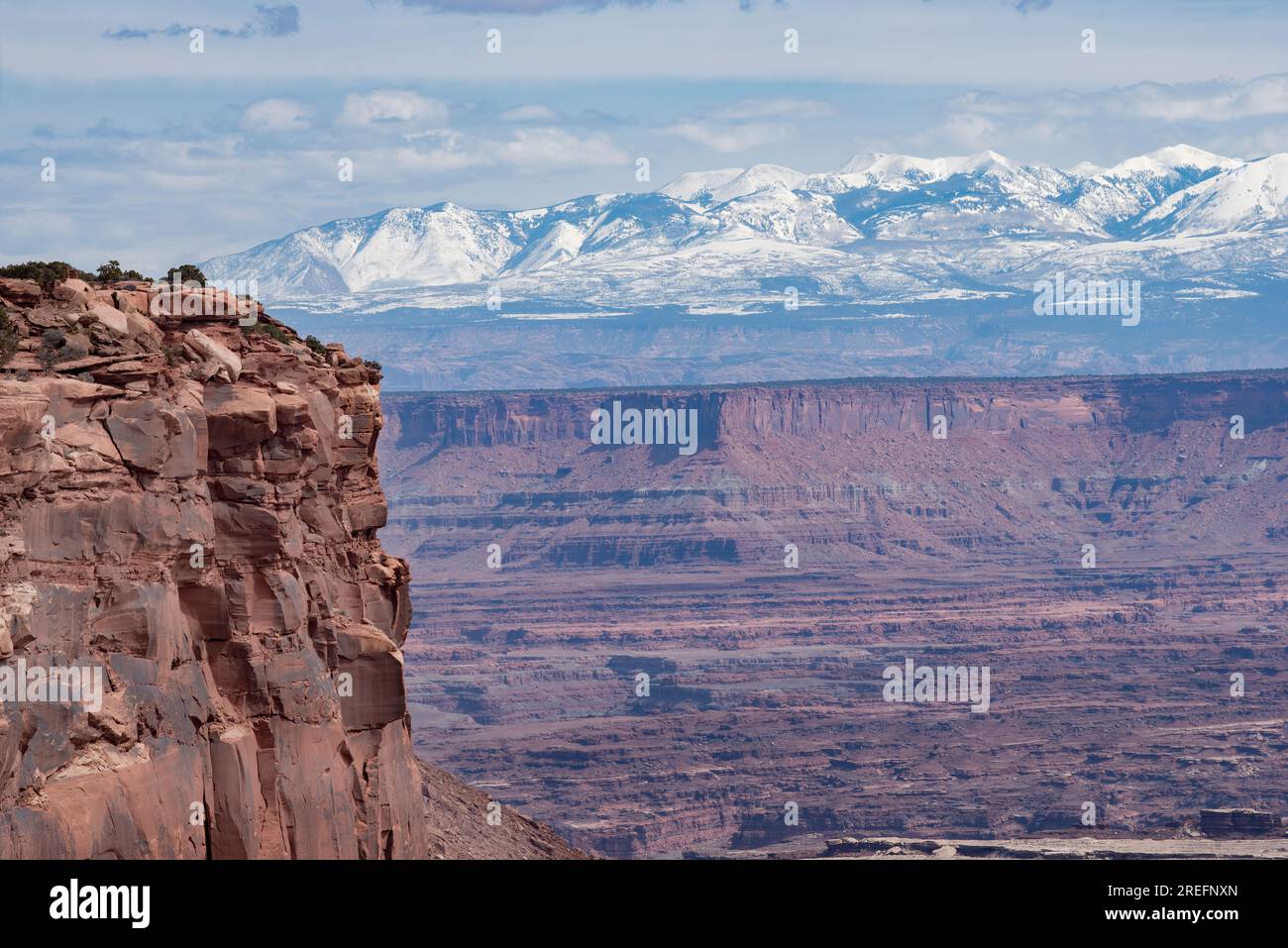The La Sal Range from Grandview Point Trail, Canyonlands National Park ...