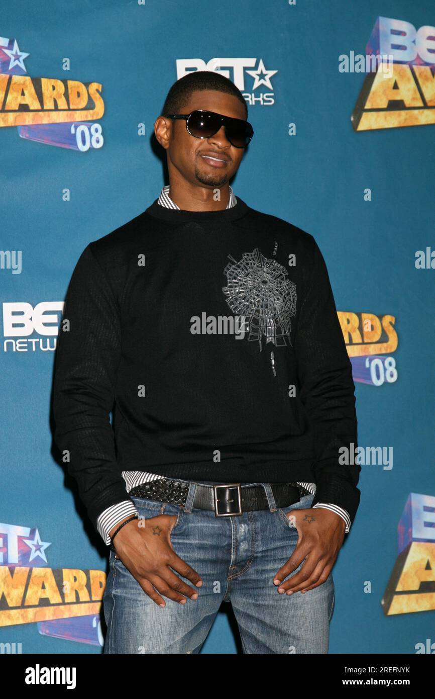 Usher in the Press Room at the BET Awards at the Shrine Auditorium in ...