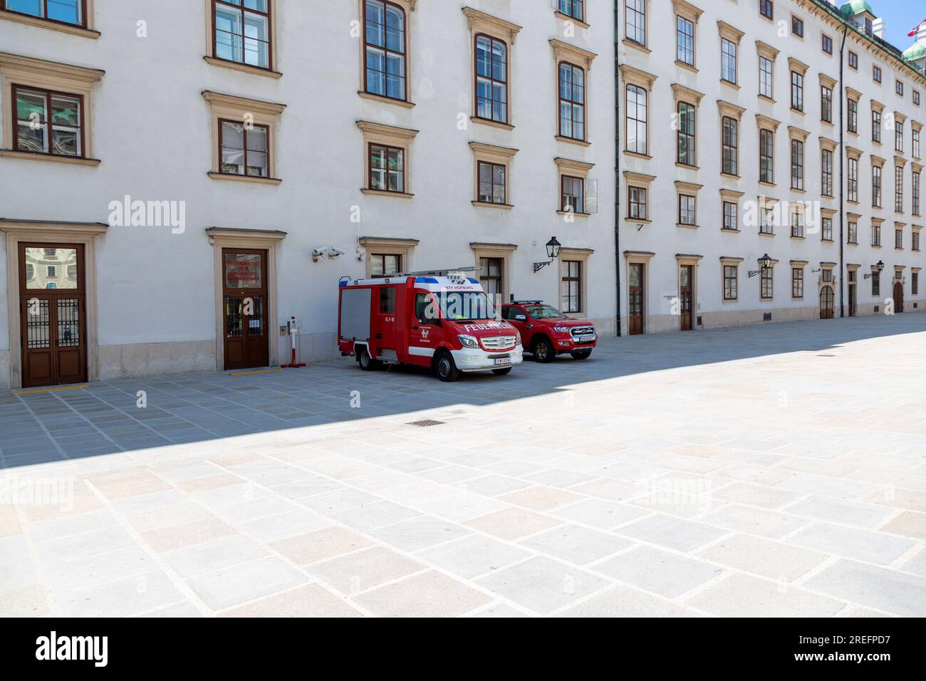 Vienna, Austria - June 13, 2023: Hofburg Vienna company fire brigade on ...