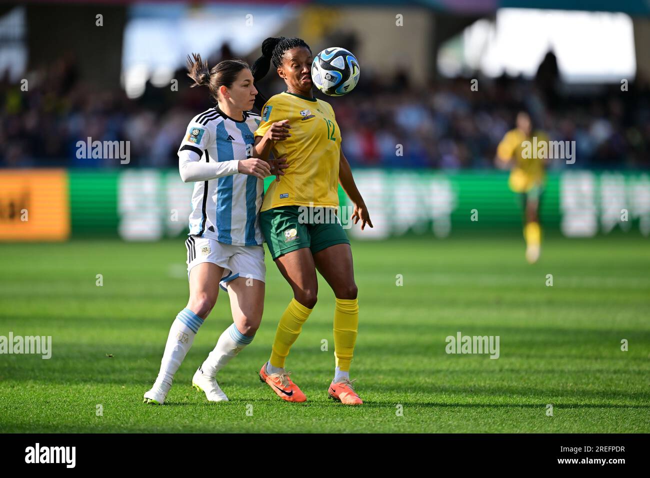 Dunedin, New Zealand. 28th July, 2023. Jermaine Seoposenwe (R) of South ...