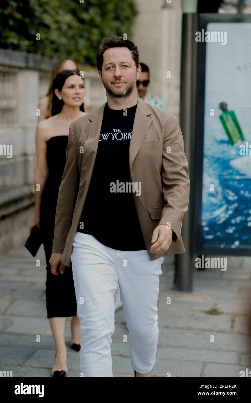 Paris, France. 02nd July, 2023. Street style, Derek Blasberg arriving ...