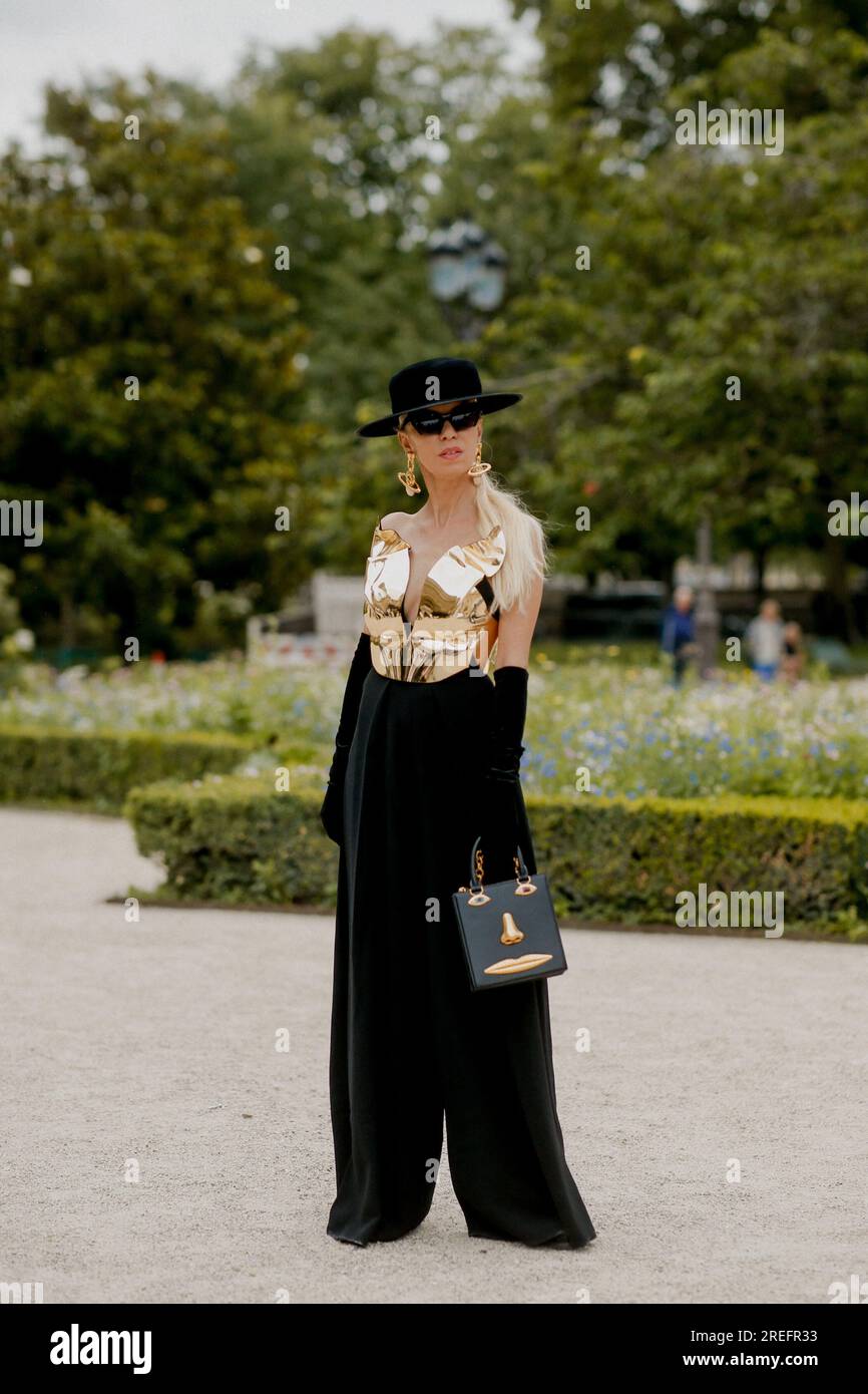 Paris, France. 03rd July, 2023. Street style, Denisa Palsha arriving at ...