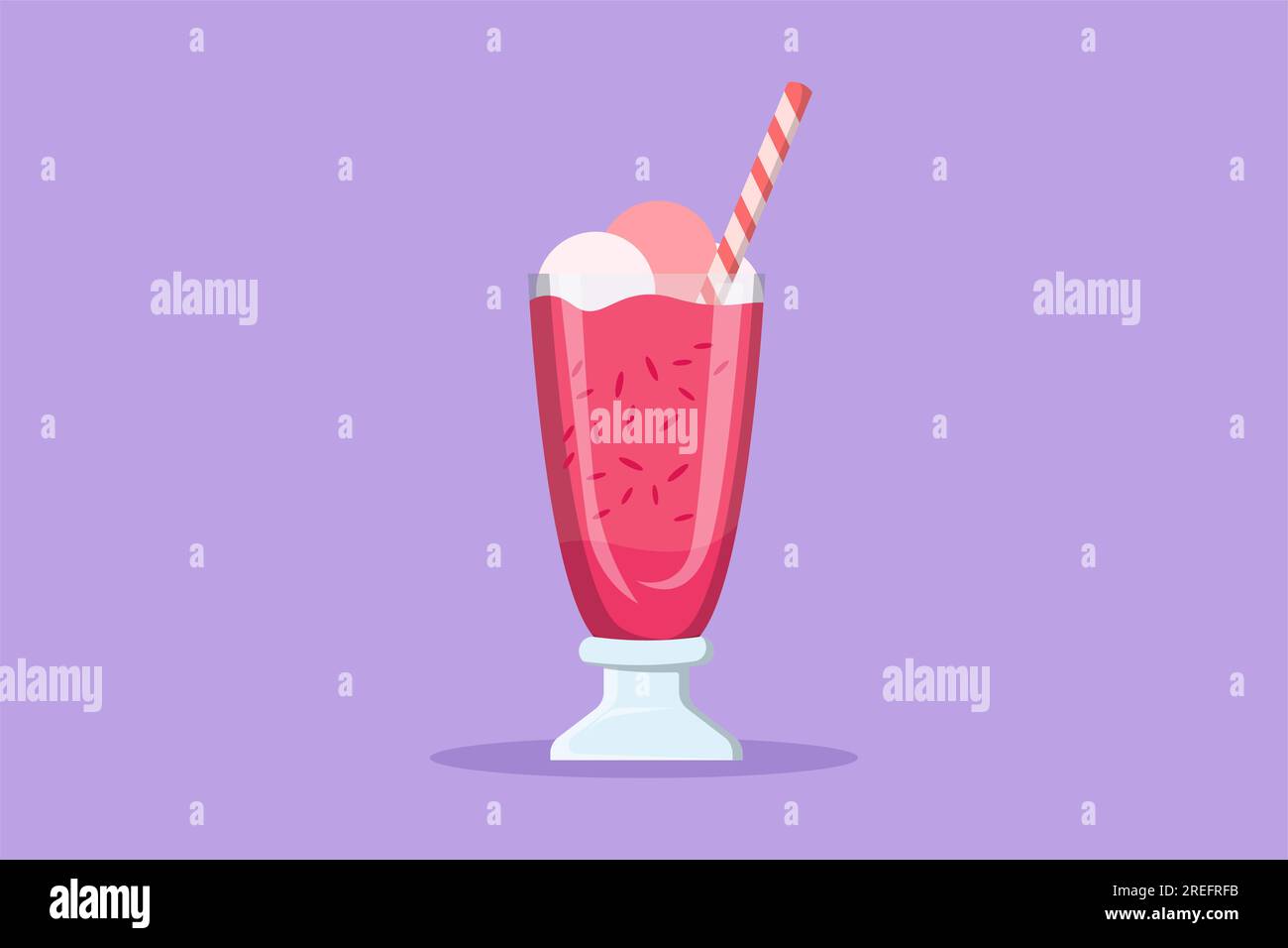 Graphic flat design drawing stylized topping milkshake drink shop logo ...